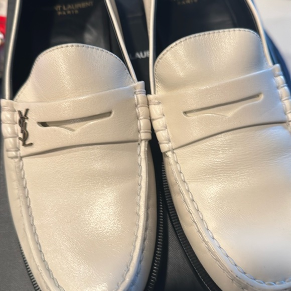 Yves Saint Laurent | Shoes | Ysl White Loafers | Poshmark